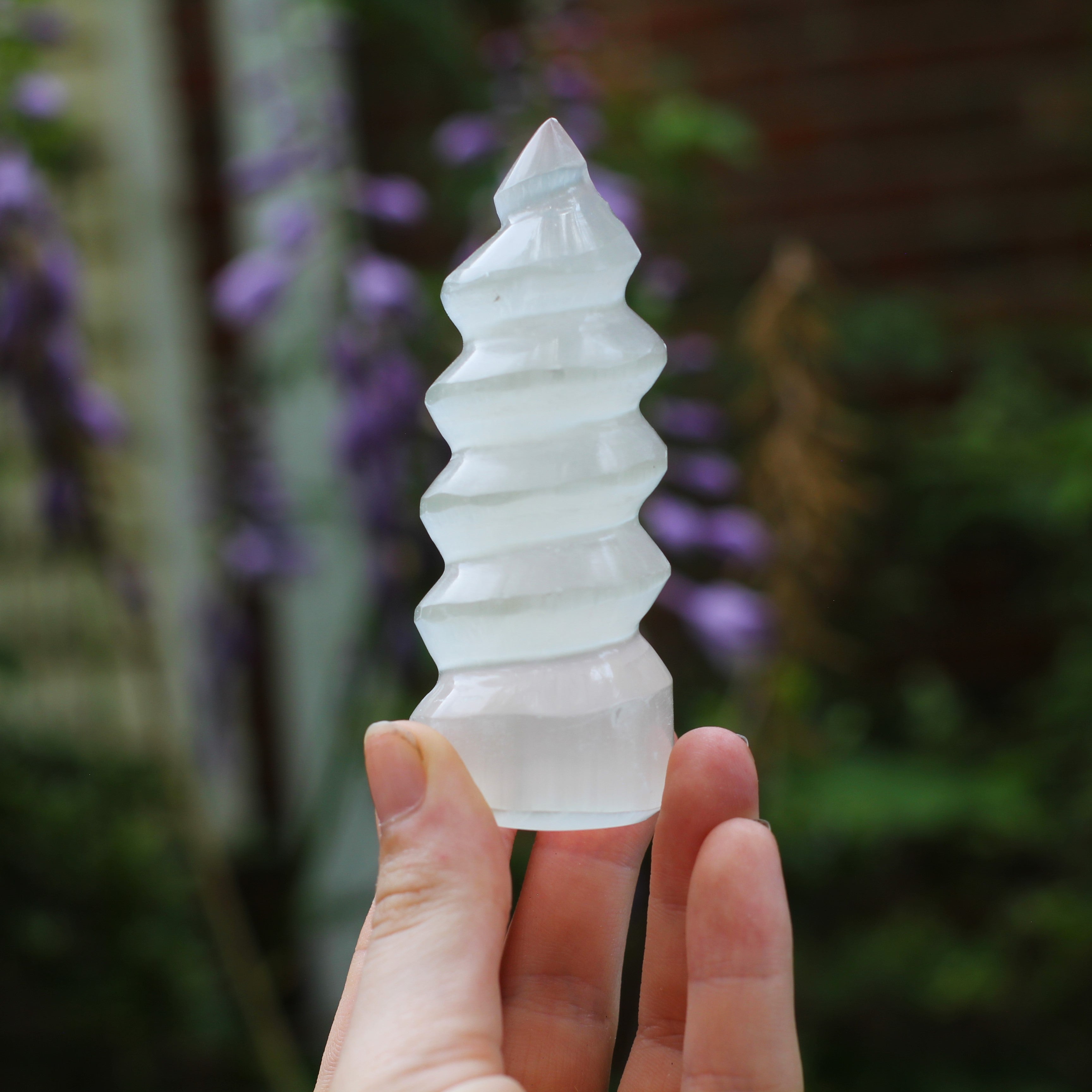 Selenite Unicorn Horn – Asheville Gem Mine